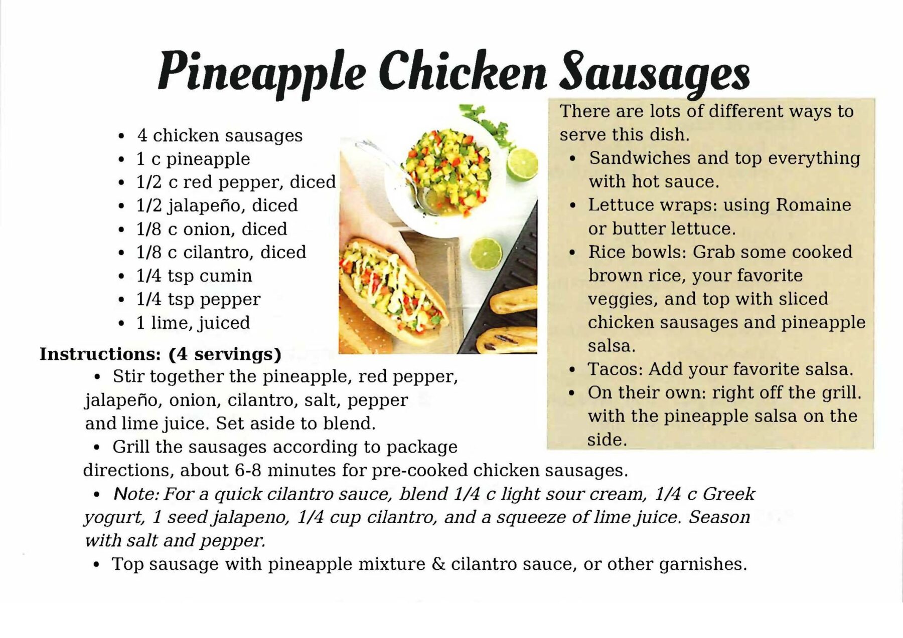 Food in Transit Recipes - IndyGo